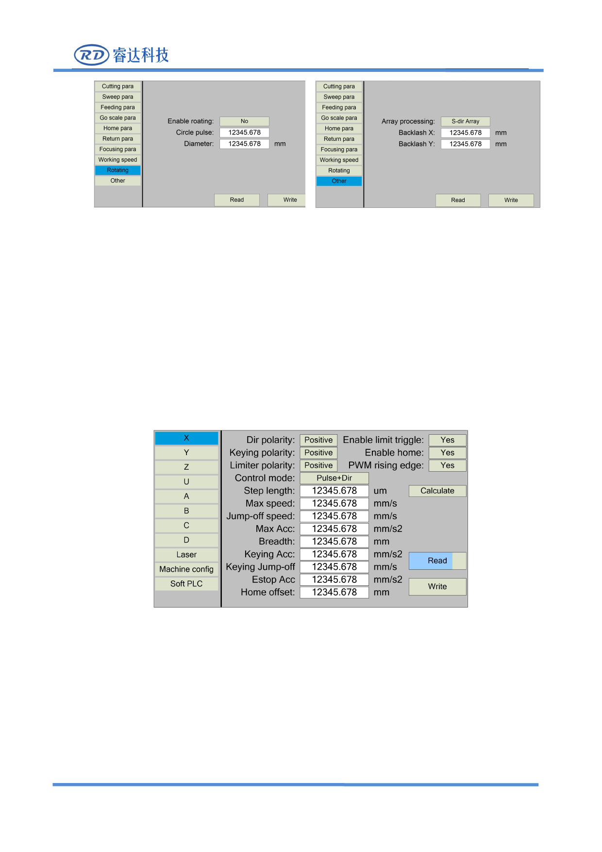 44 Vender parameters In the menu interface select Vender (Page 47 / 77) RDC6585PC Control System ...